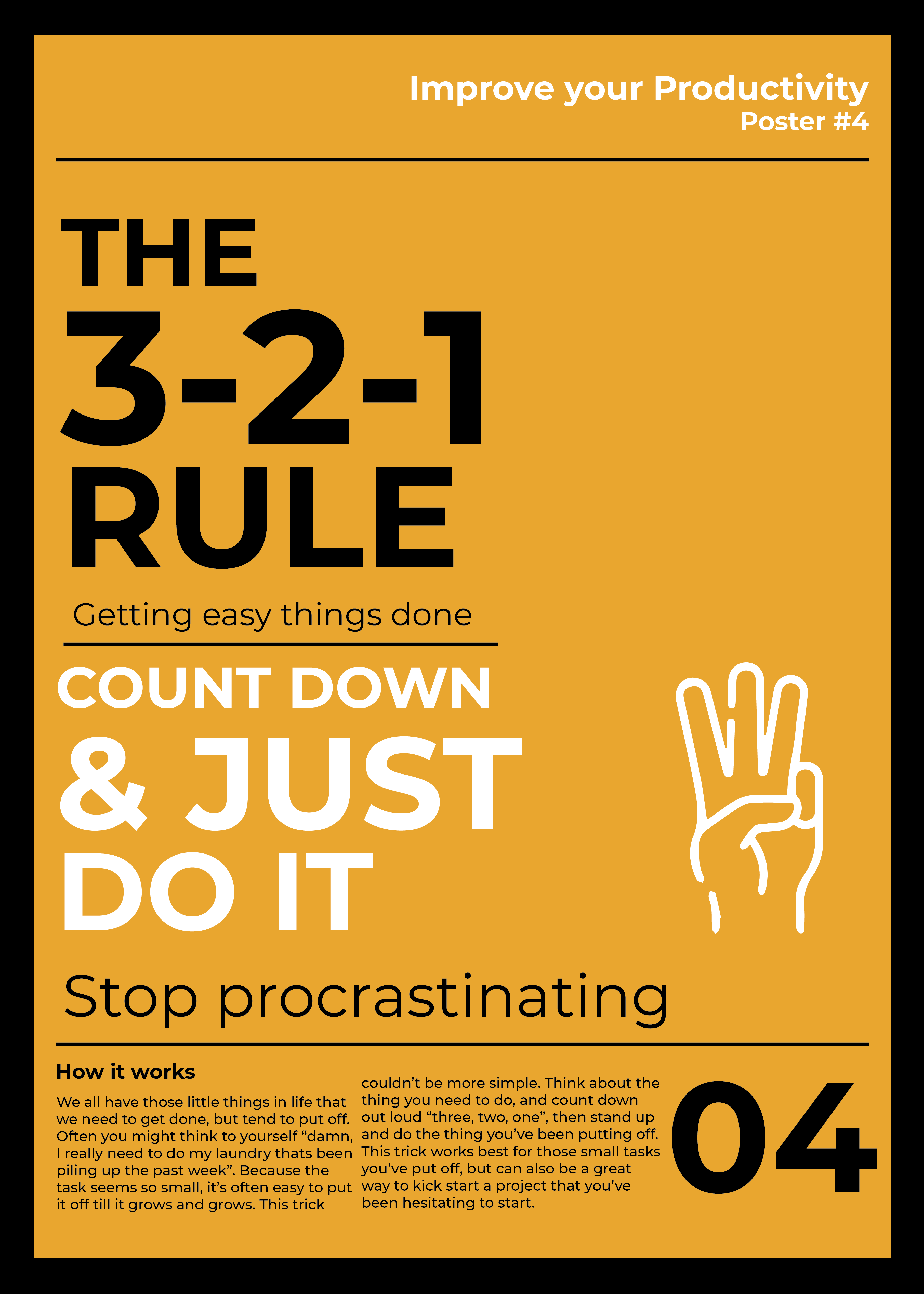 Productivity Posters – experiments in performance. – Max Killoh Creative